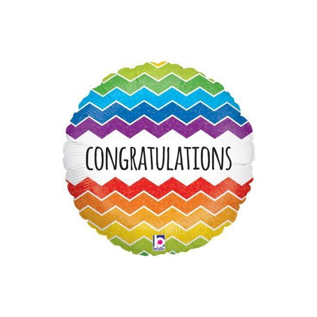 Congratulations Balloon & Multi Coloured Star Bouquet – Happy Days Factory